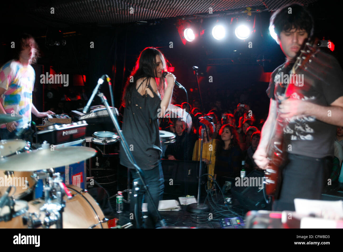 Gang Gang Dance performing at Studio B in Brooklyn on February 17,2007 ...