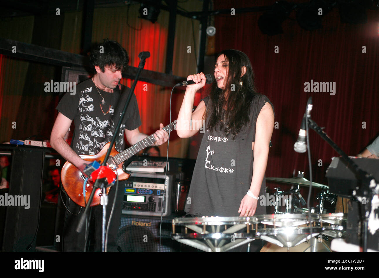 Gang Gang Dance performing at Studio B in Brooklyn on February 17,2007 ...