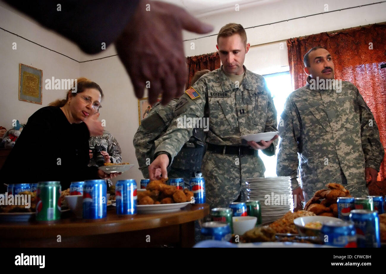 Feb 19, 2007 - Baghdad, Iraq - - Capt. WILLIAM LeFEVER, center, from the 82nd Airborne Division ...