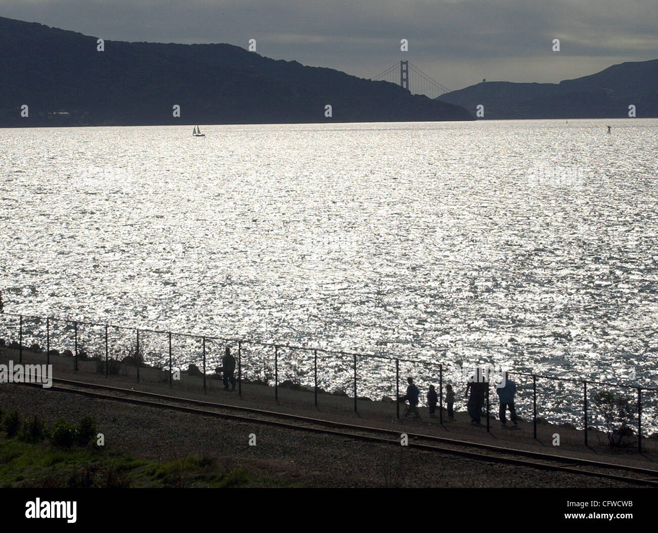 A view of San Francisco Bay from the Bay Trail in Miller-Knox Regional ...