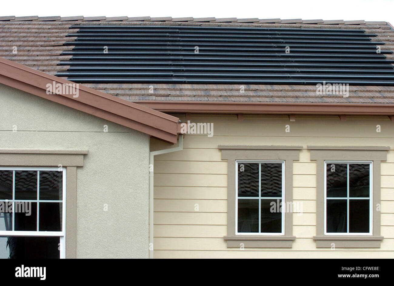 The roof integrated solar electric panels can be seen Wednesday, Feb ...