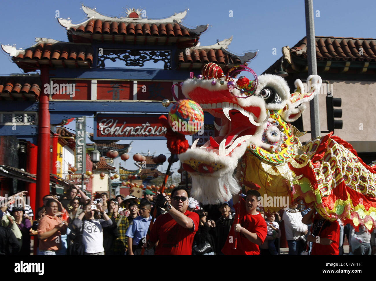 The Chinese New Year "Golden Dragon Parade," in the streets of ...