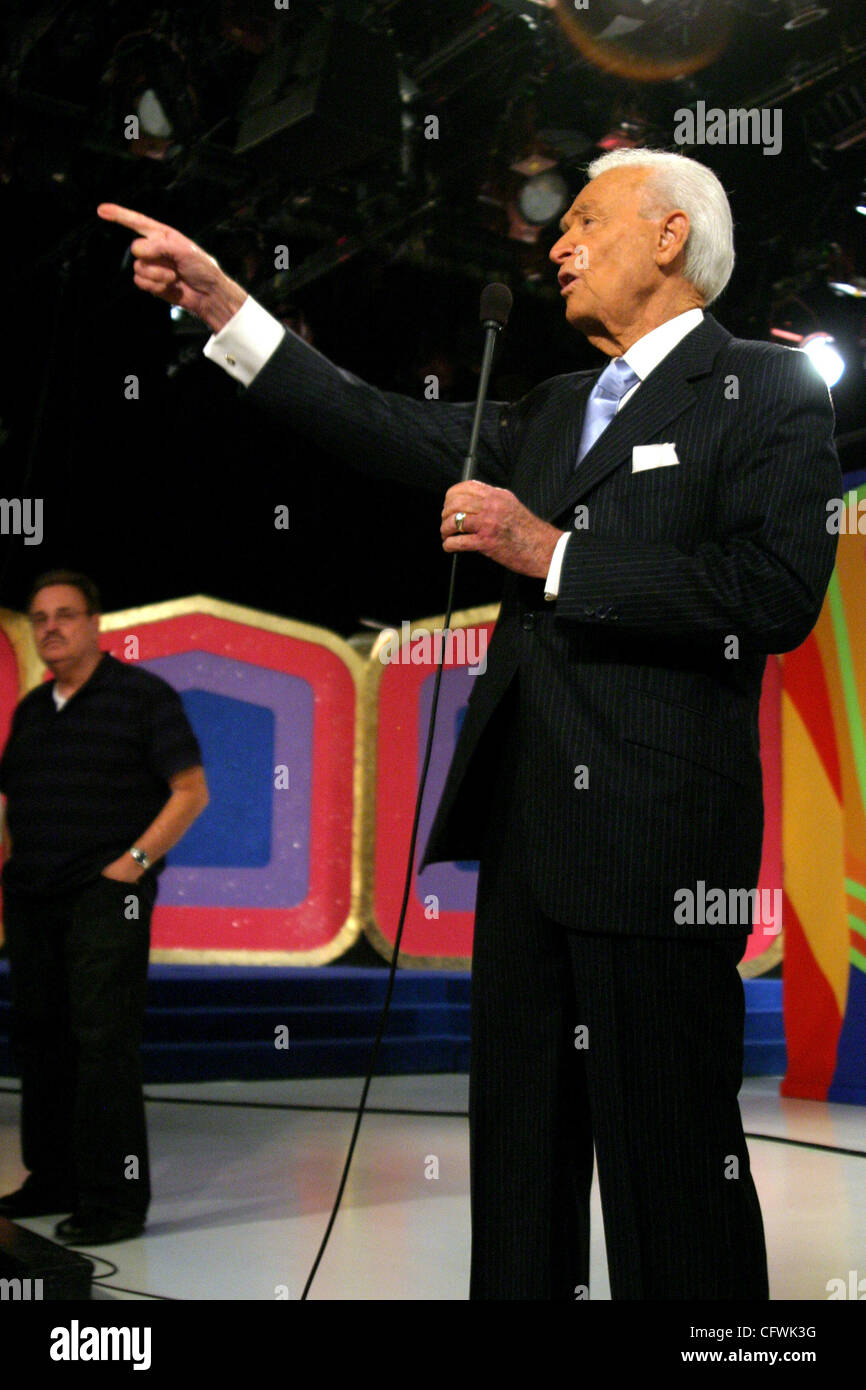 Feb 28, 2007; Los Angeles, CA, USA; BOB BARKER, longtime host of The Price Is Right , tapes a ...