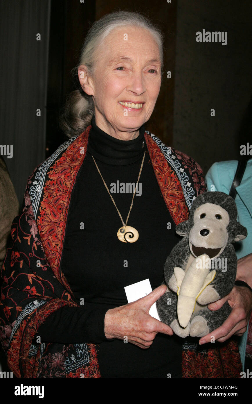 Mar 01, 2007; New York, NY, USA; Primatologist DR. JANE GOODALL at the ...