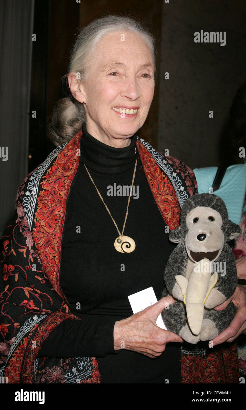 Mar 01, 2007; New York, NY, USA; Primatologist DR. JANE GOODALL at the ...