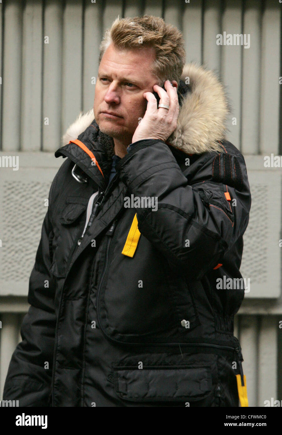 Mar 01, 2007; New York, NY, USA; Father/manager JOE SIMPSON on the set ...