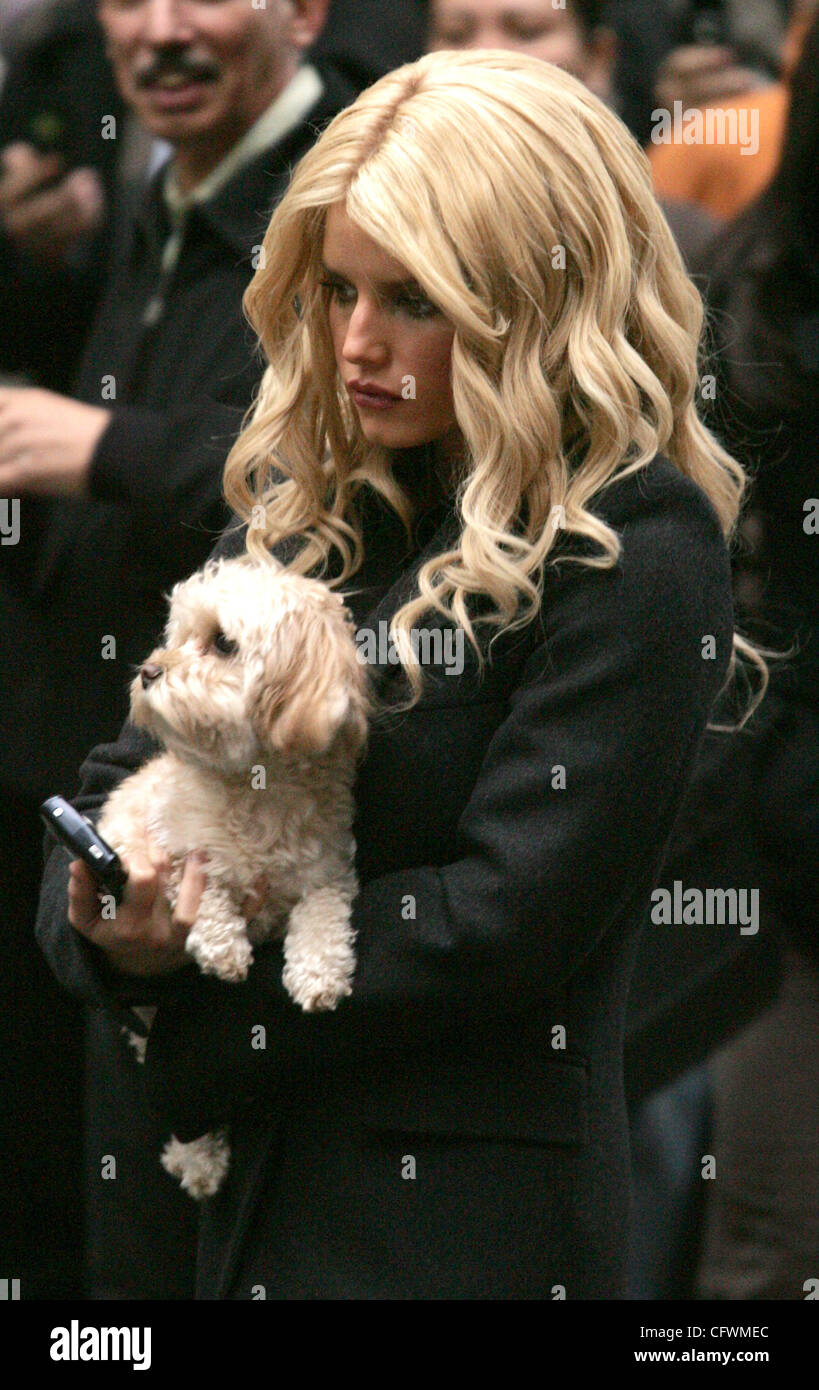Mar 01, 2007; New York, NY, USA; Actress/singer JESSICA SIMPSON with ...