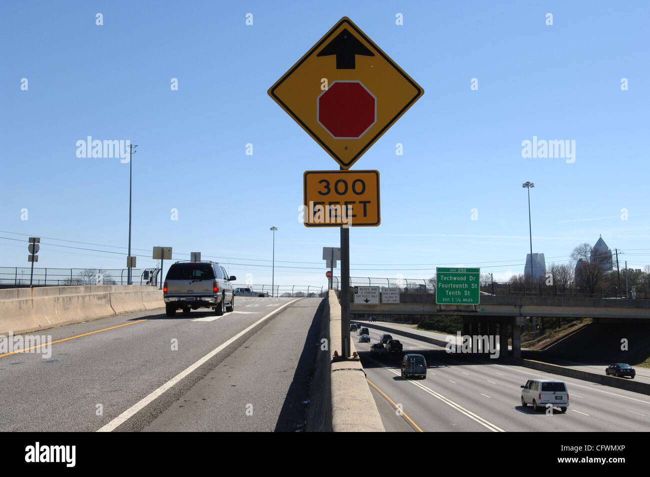 HOV exit in Atlanta where bus travelled moments before plunging 40 feet ...
