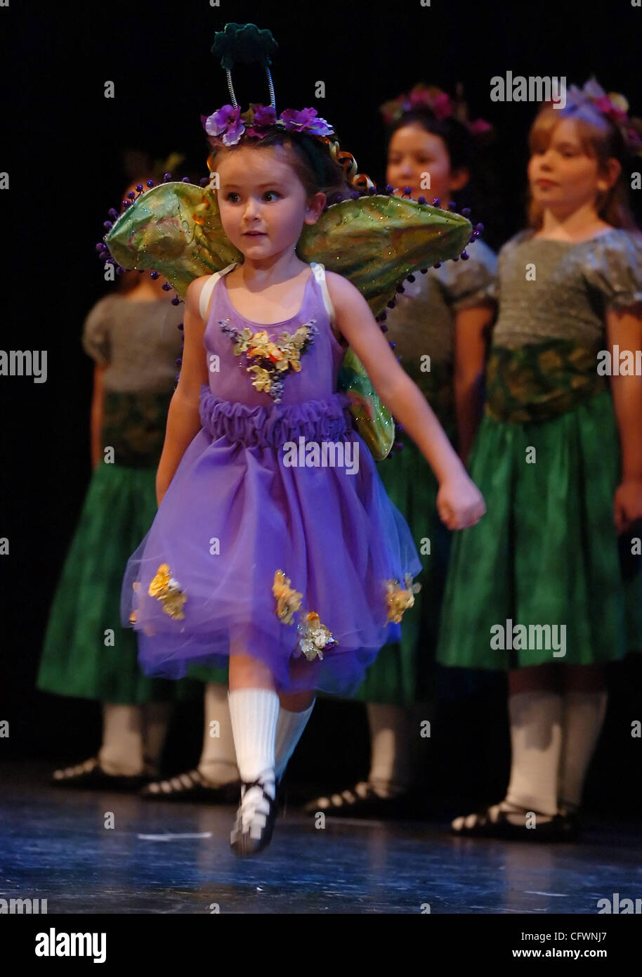 (EMBARGO Until March 17th) Dancer Annie Leach, 5, performs during the ...