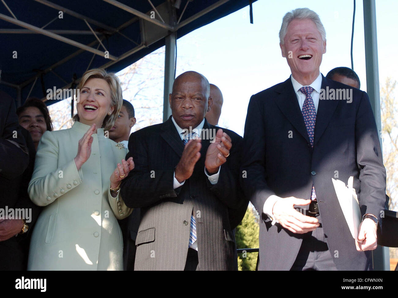 SELMA, ALA - MARCH 4: Former President Bill Clinton, right, Rep. John ...