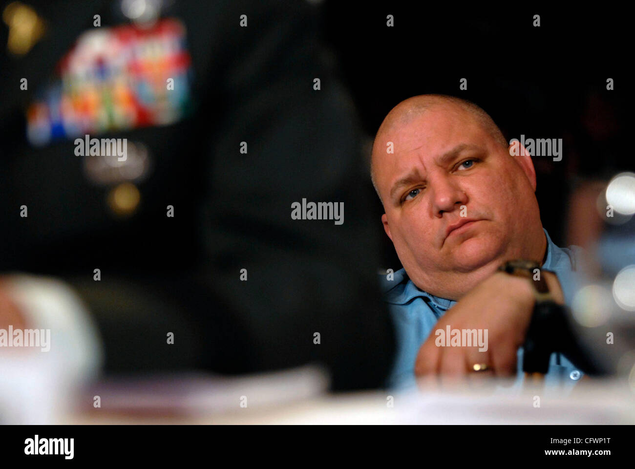 Mar 05, 2007 - Washington, DC, USA - SPC WENDELL MCLEOD listens to ...