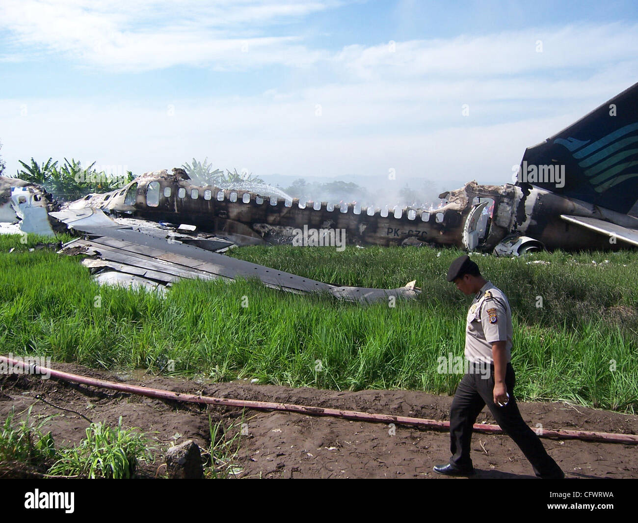 March 7, 2007 Jogyakarta, Indonesia Garuda Airline Flight GA200 from ...