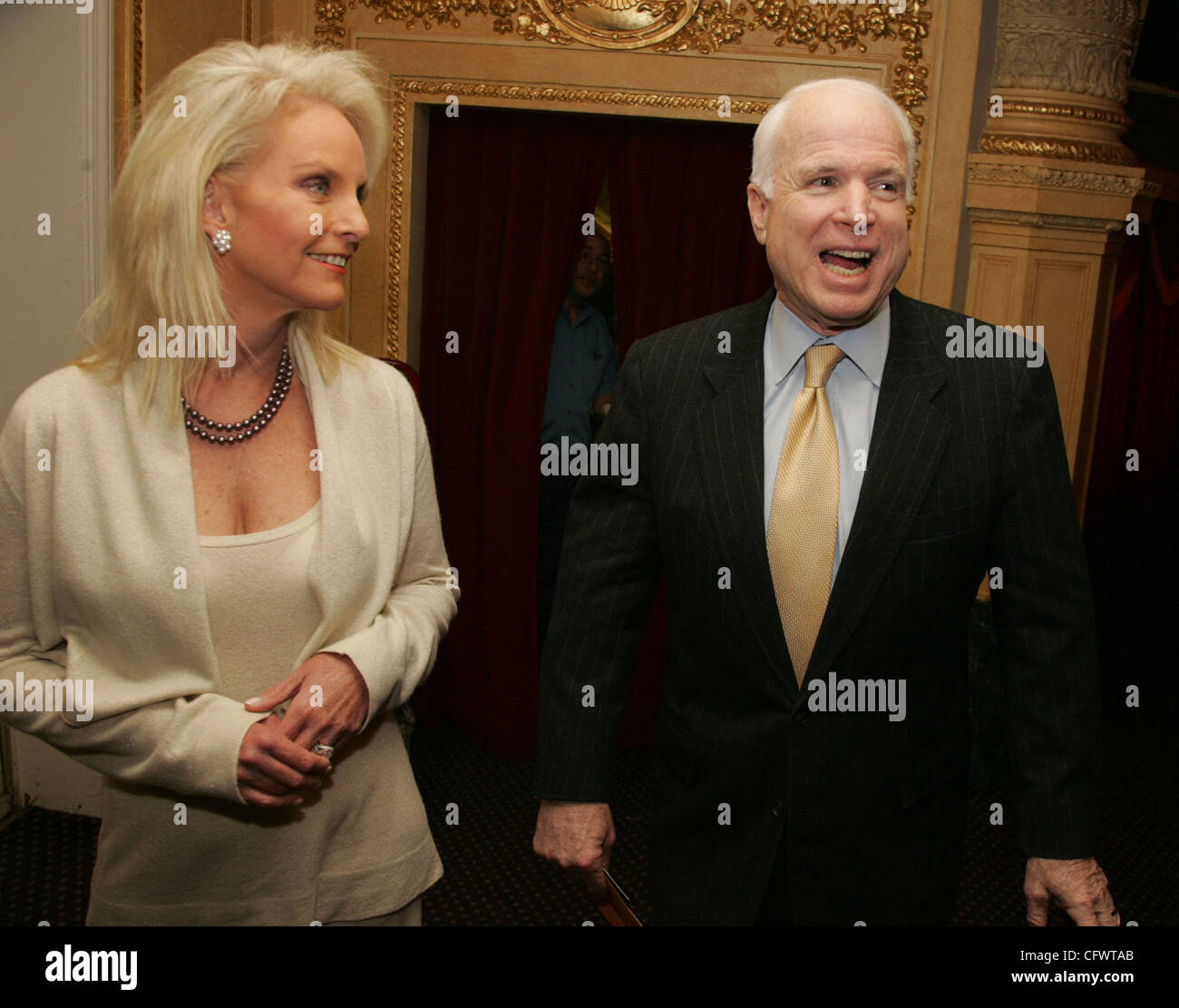 Mar 08, 2007; New York, NY, USA; Senator JOHN MCCAIN and his wife CINDY ...