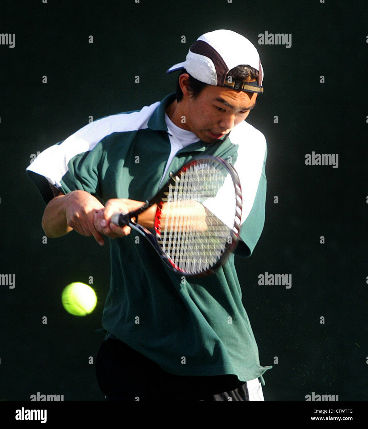 Castro Valley's Jake Pawid returns a shot from Moreau's Mark DeCastro ...