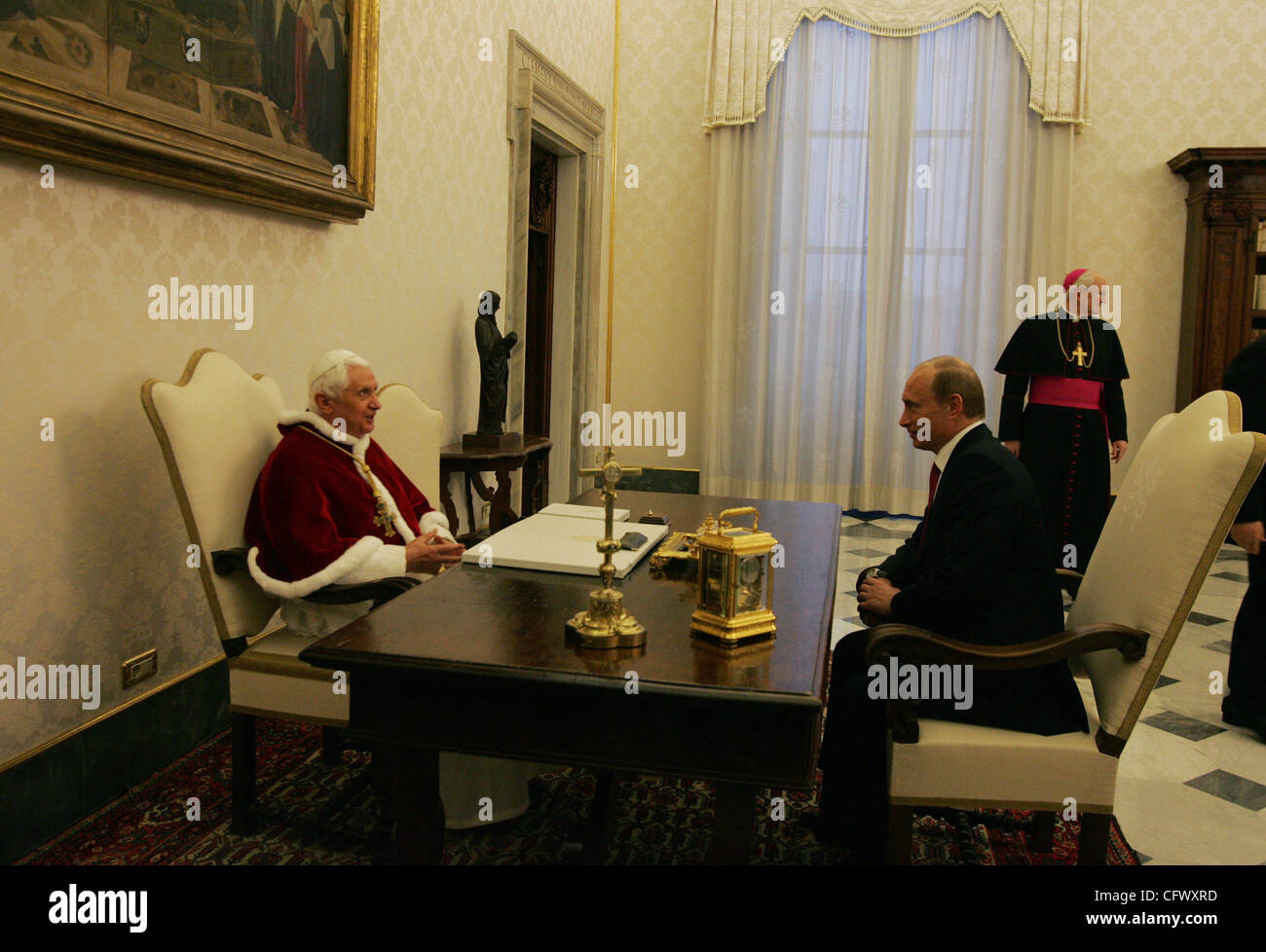 Vladimir Putin and Pope Benedict 16th. Russian president Putin visited ...