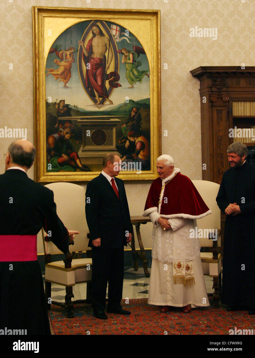 Vladimir Putin and Pope Benedict 16th. Russian president Putin visited ...