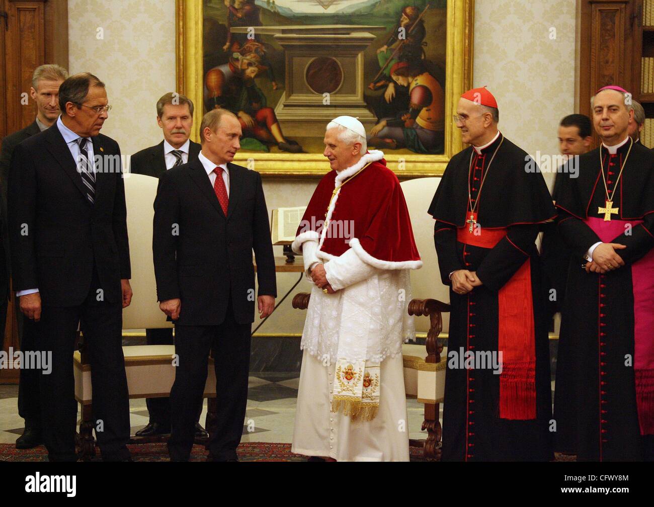 Vladimir Putin and Pope Benedict 16th. Russian president Putin visited ...