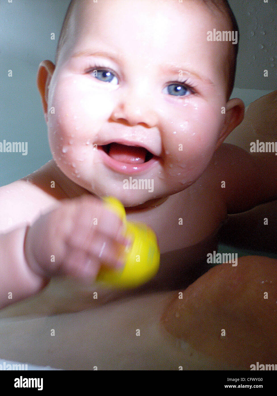 Mar 14, 2007 - Los Angeles, CA, USA - A baby being washed in the ...