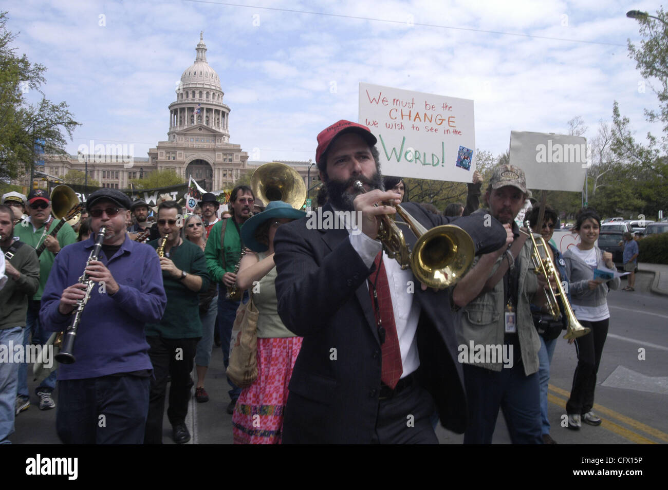 Mar 17, 2007 - Austin, TX, USA - Oliver Stech on trumpet leads the ...