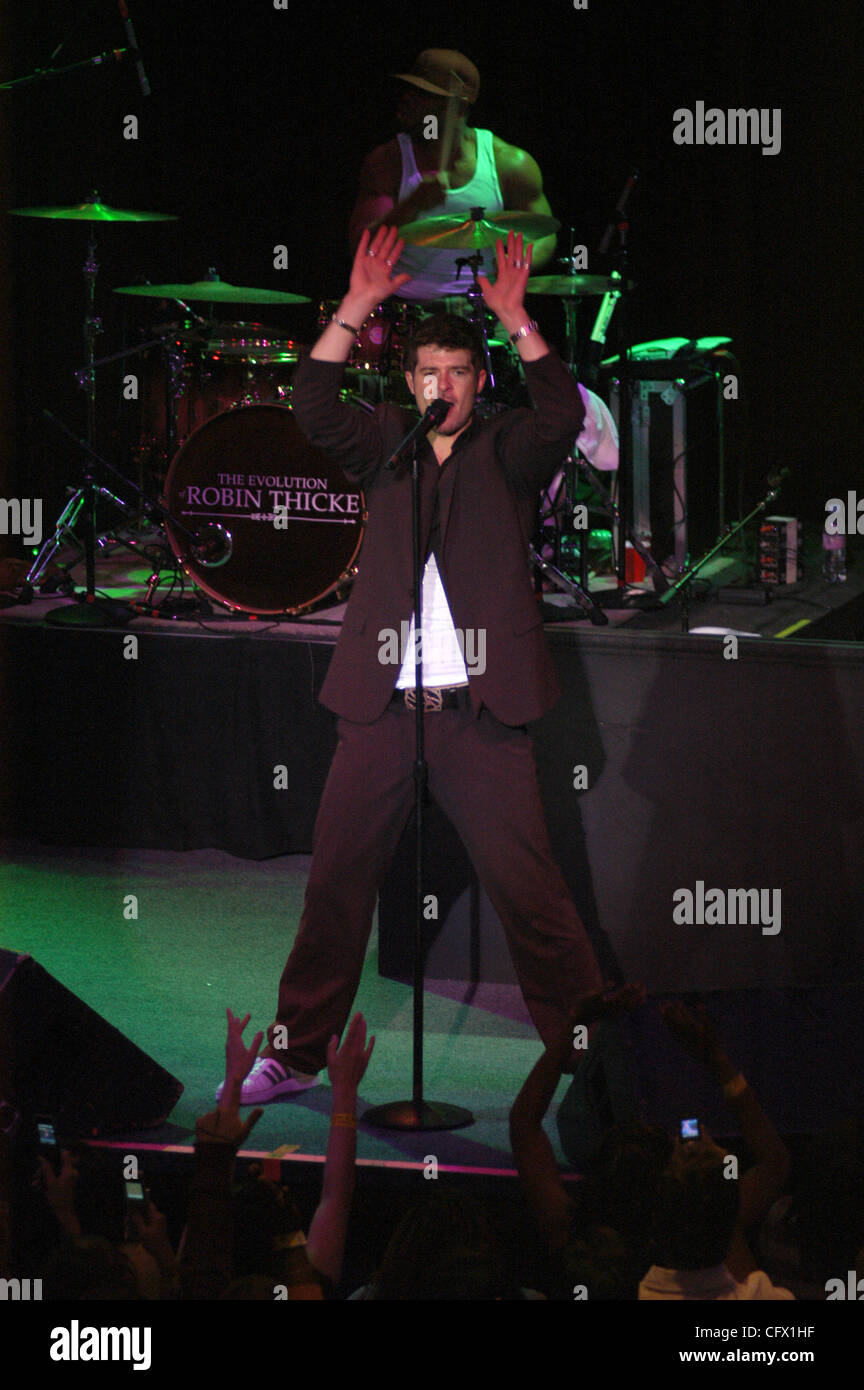 Robin Thicke during his opening set @ the Norva in Norfolk VA. March ...