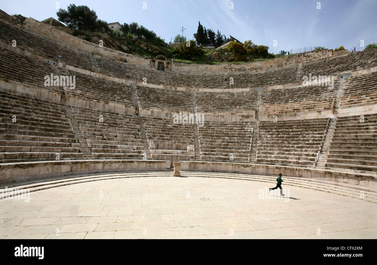 The Roman amphitheater in downtown Amman, Jordan's capital. (Credit ...
