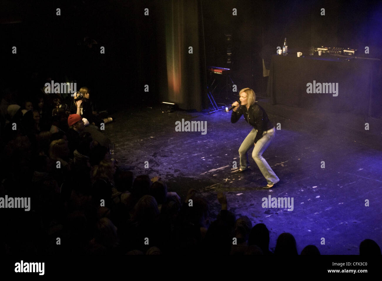 Finnish singer Jonna Pirinen at the Musicians Against Racism concert in ...