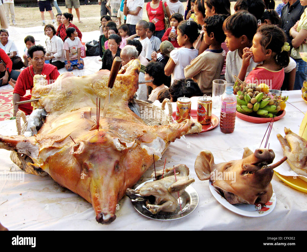 Mar 20, 2007 - Siem Reap, CAMBODIA - A roasted pig and friends are the ...