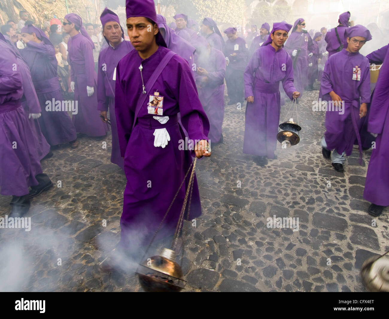 In observance of Lent in Antigua (La Antigua) Guatemala, the Catholic ...