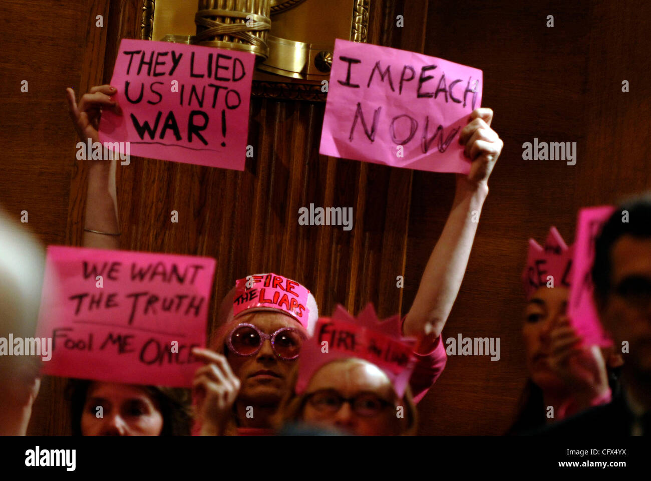 Code pink protest hi-res stock photography and images - Alamy