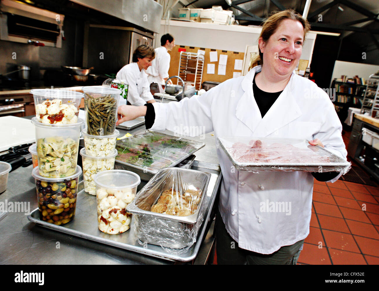 Executive Chef, Eva Cohen, does some prep work for an upcoming event at ...