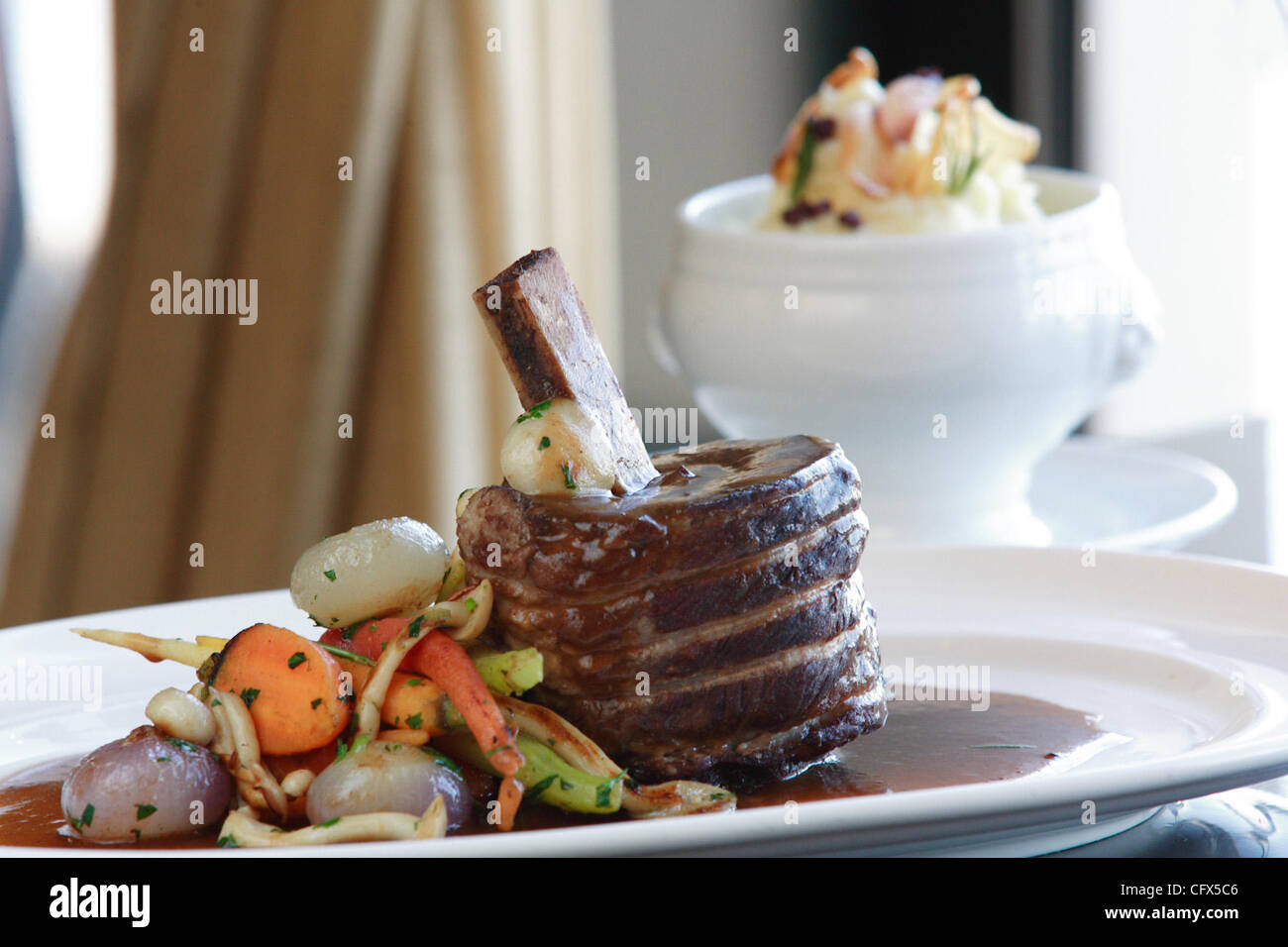 Mar 21, 2007 - Pleasanton, CA, USA - Red wine braised beef short ribs ...