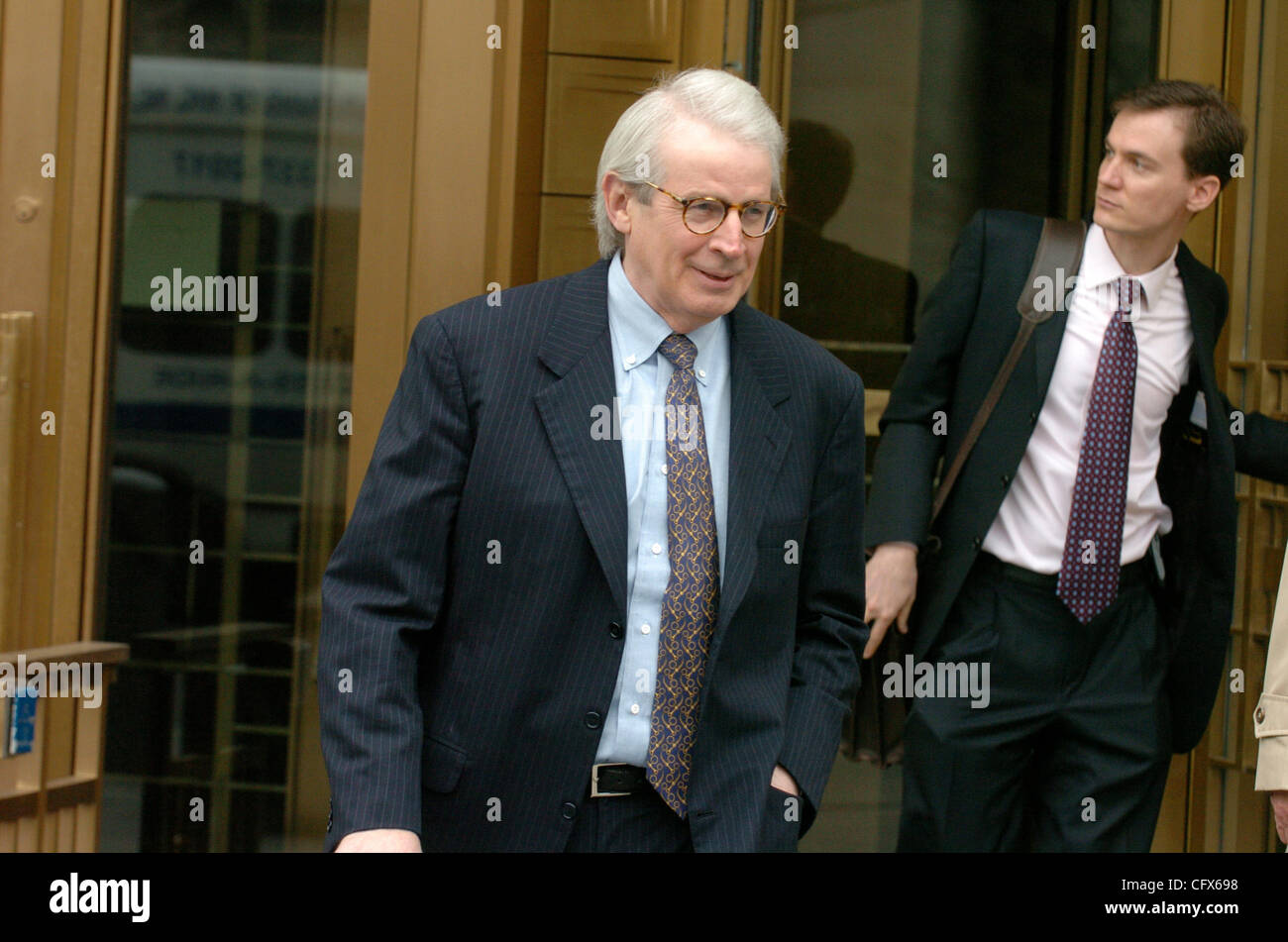 Former Ronald Reagan Budget Director David Stockman leaves Manhattan ...