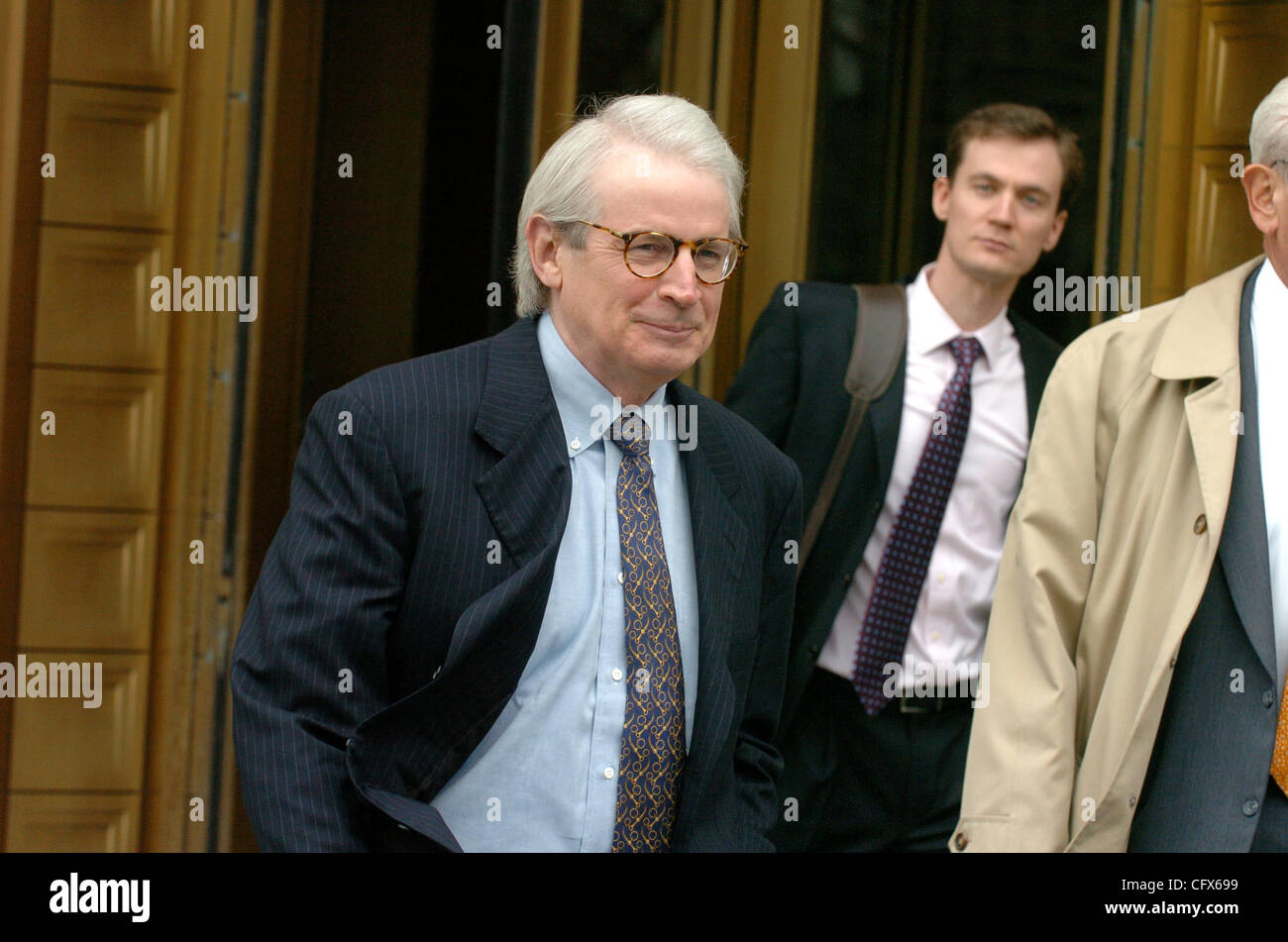 Former Ronald Reagan Budget Director David Stockman leaves Manhattan ...