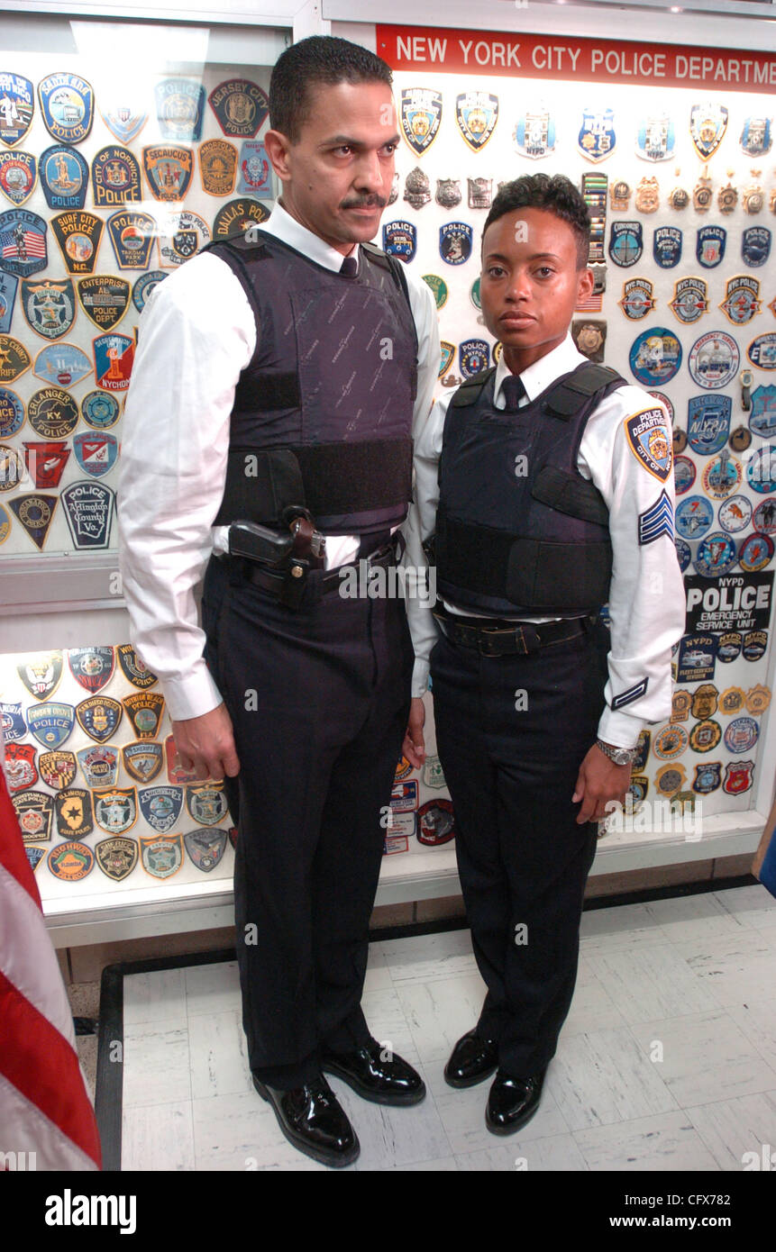 Detective Jose Estevez and Sgt. Stephanie Moses model the bullet proof ...