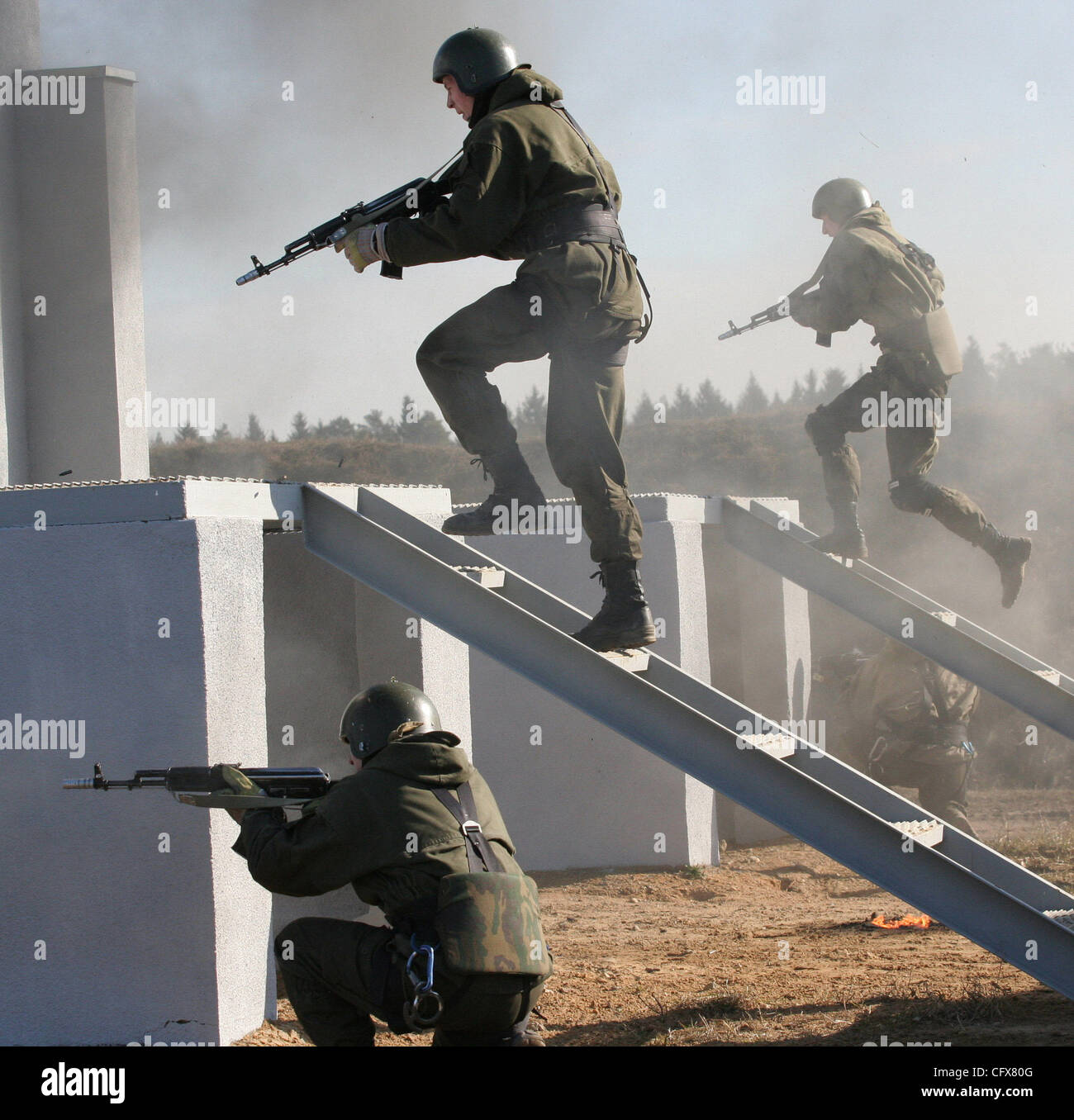 Combat training of russian Interior Ministry troops Stock Photo - Alamy