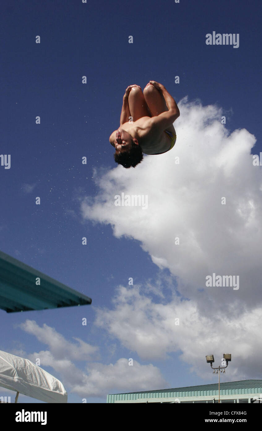 Alameda's Randy Perkins dives during the Alameda-Encinal swim meet at ...