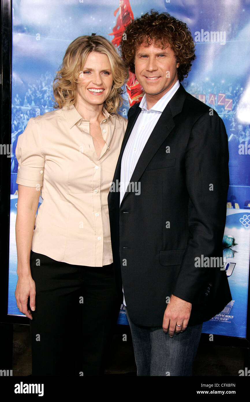 Mar 28, 2007; Hollywood, California, USA; Actor WILL FERRELL & WIFE ...