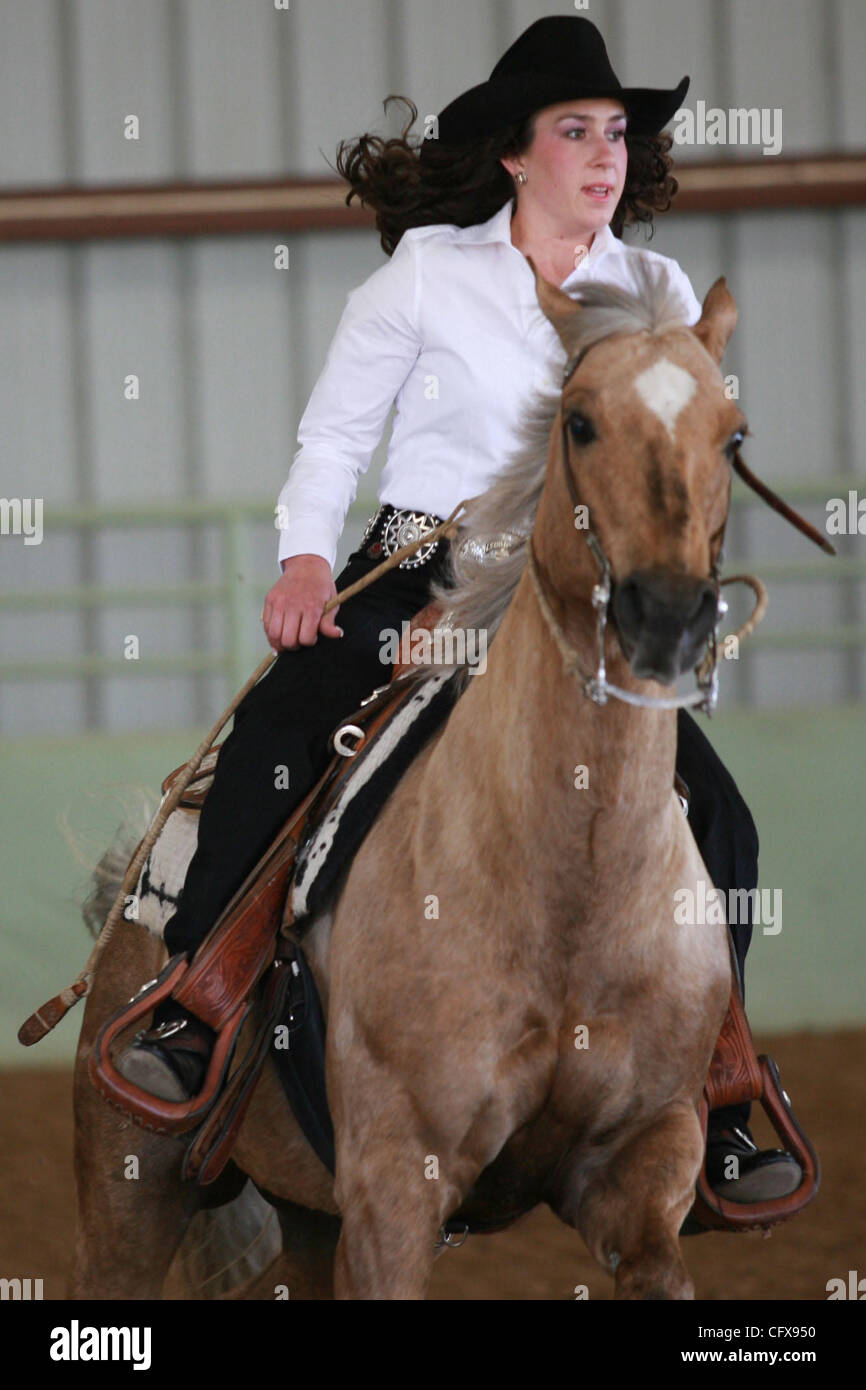 Meghan Davis of Tracy competes in the horsemanship segment of the Miss ...