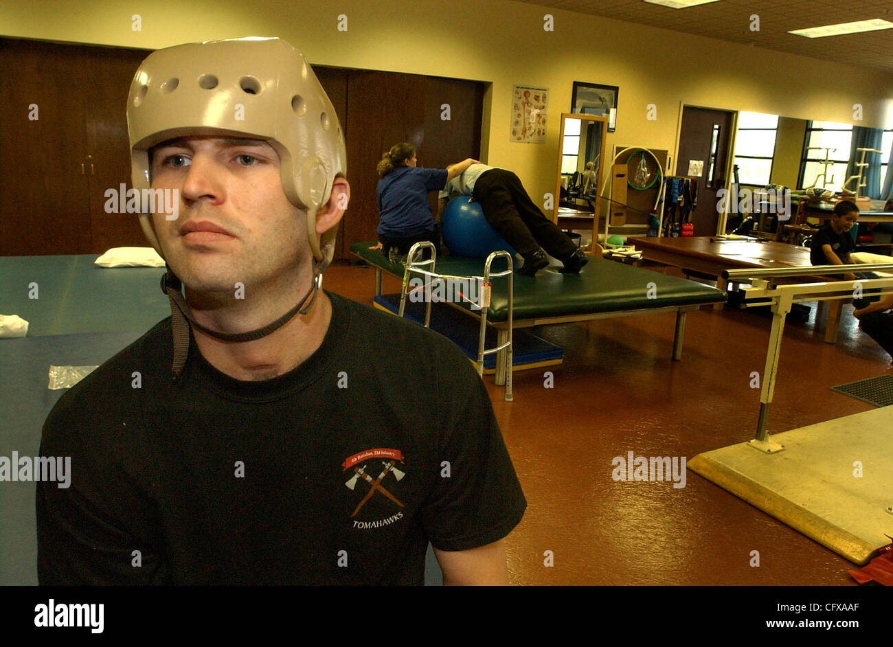 Sgt Michael Boothby, wounded by a roadside bomb in Iraq, is waiting for ...