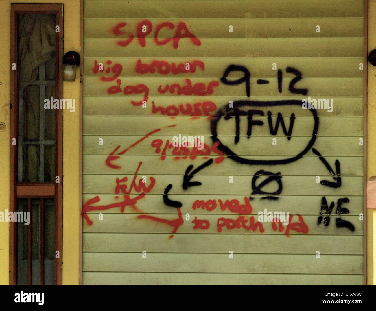 Apr 02, 2007 - New Orleans, Louisiana, U.S. - Rescue relief markings ...