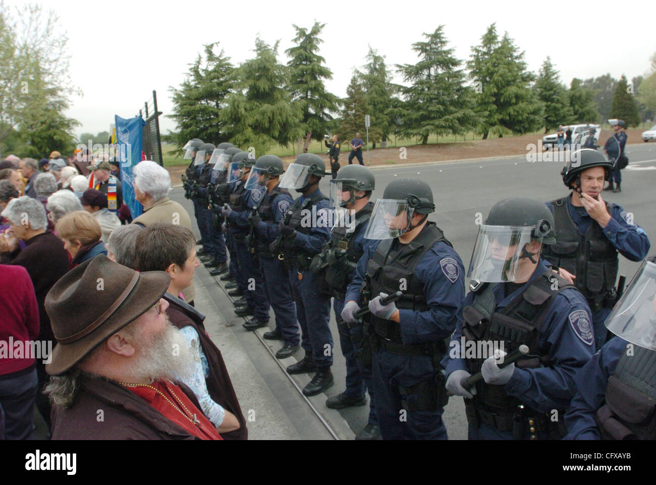 Protesters and lab security face off during the annual Good Friday ...