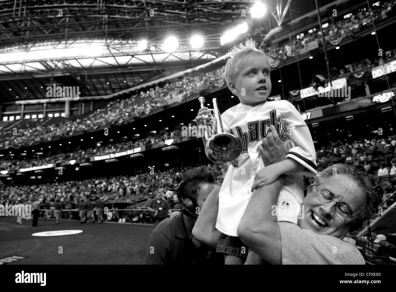 Apr. 10, 2007 - Phoenix, ARIZONA, USA - Geoffrey Gallante, 6, plays the ...