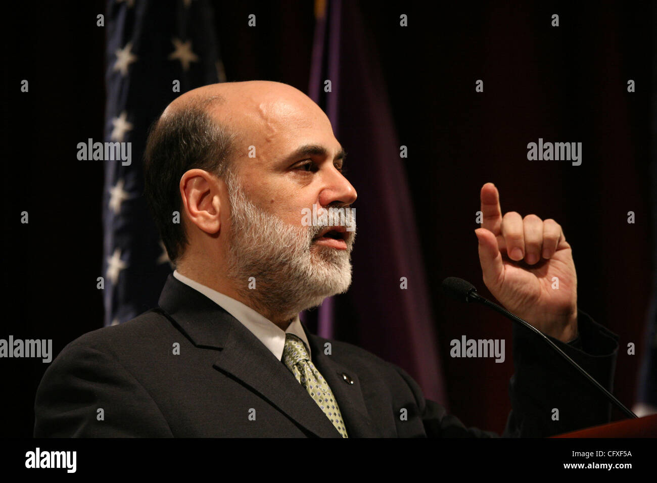 Apr 11, 2007 - New York, NY, USA - Federal Reserve Chairman BEN ...