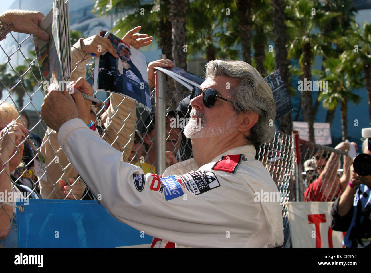 Apr 13, 2007; Long Beach, California, USA; GEORGE LUCAS signs ...