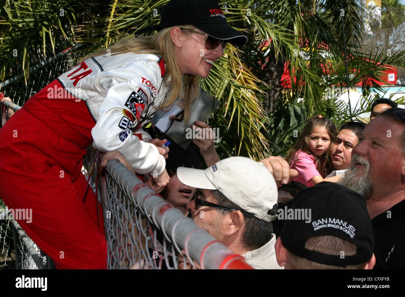 Apr 13, 2007; Long Beach, California, USA; EMILY PROCTER scales a fence ...