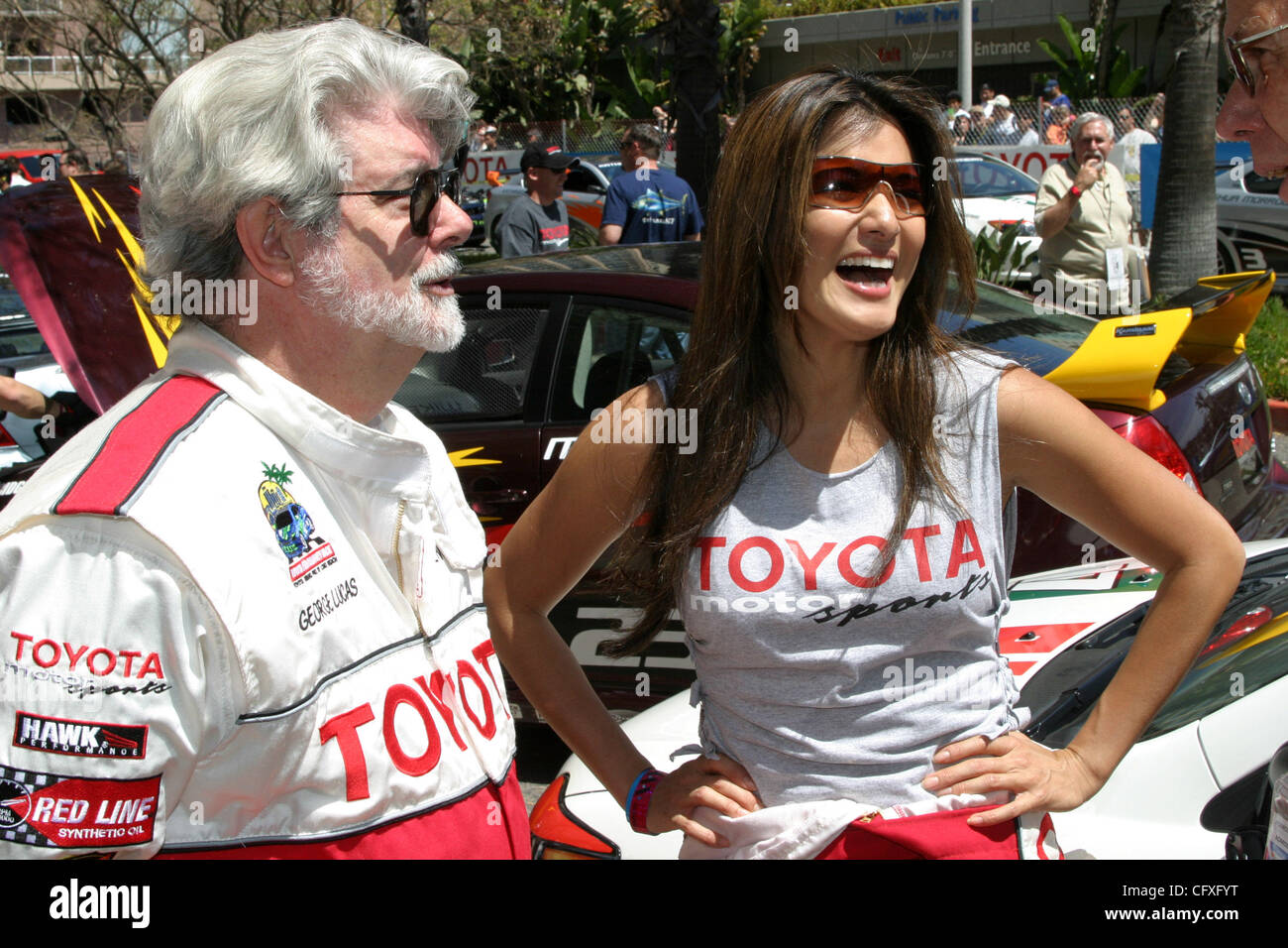 Apr 13, 2007; Long Beach, California, USA; GEORGE LUCAS and KELLY HU ...