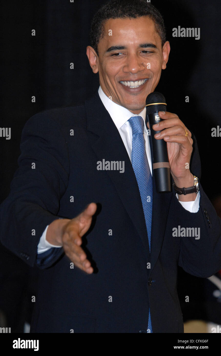Apr. 13; 2007 Florence, SC, USA, Senator Barack Obama and presidential ...