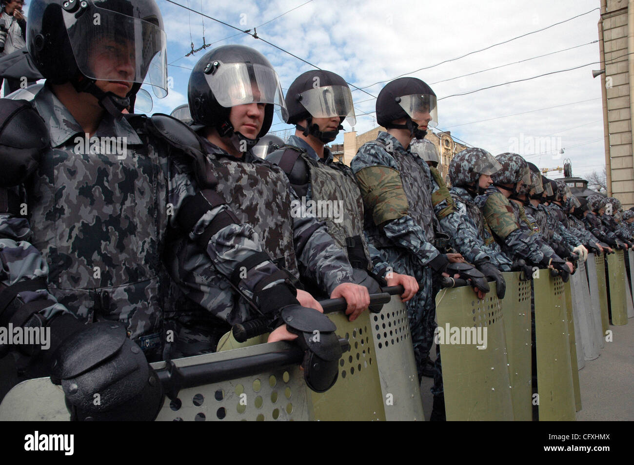 Riot police OMON arresting participants of the `Dissenters` March in St ...