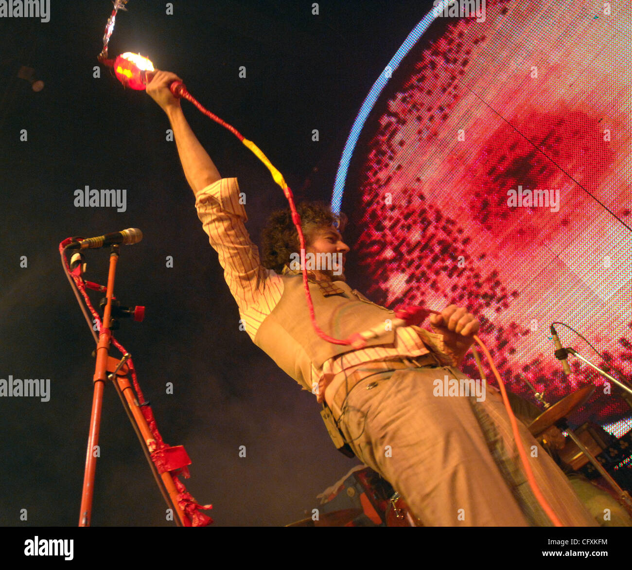 Apr. 18, 2007; Raleigh, NC USA; Singer WAYNE COYNE of the band THE ...