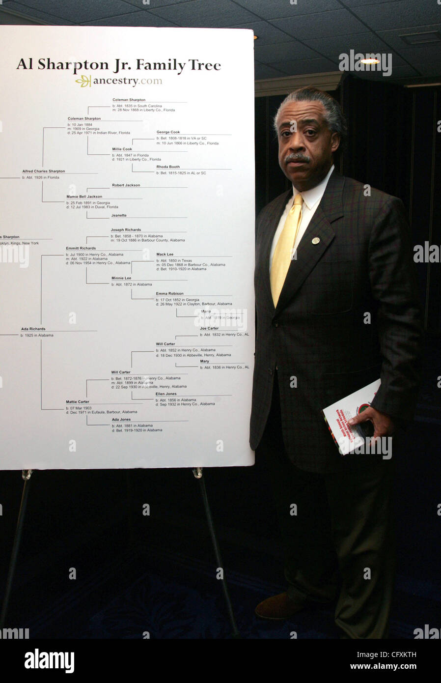 Apr 18, 2007 - New York, NY, USA - REV. AL SHARPTON poses with a copy ...